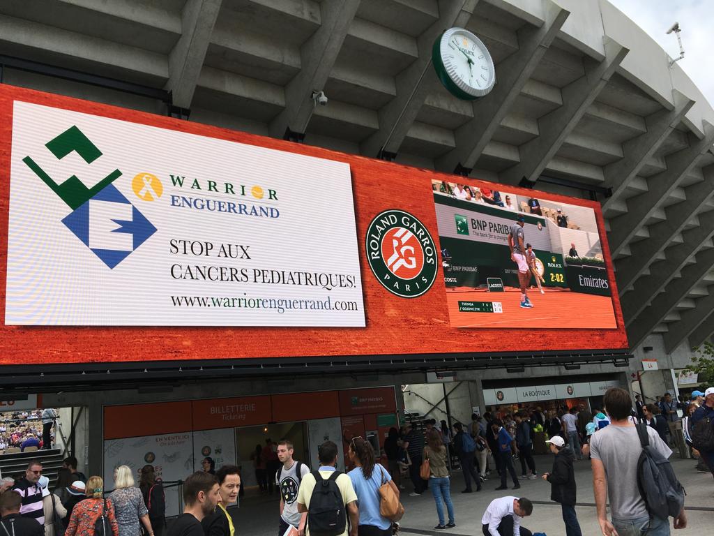 Présence de Warrior Enguerrand à Rolland Garros - Warrior Enguerrand